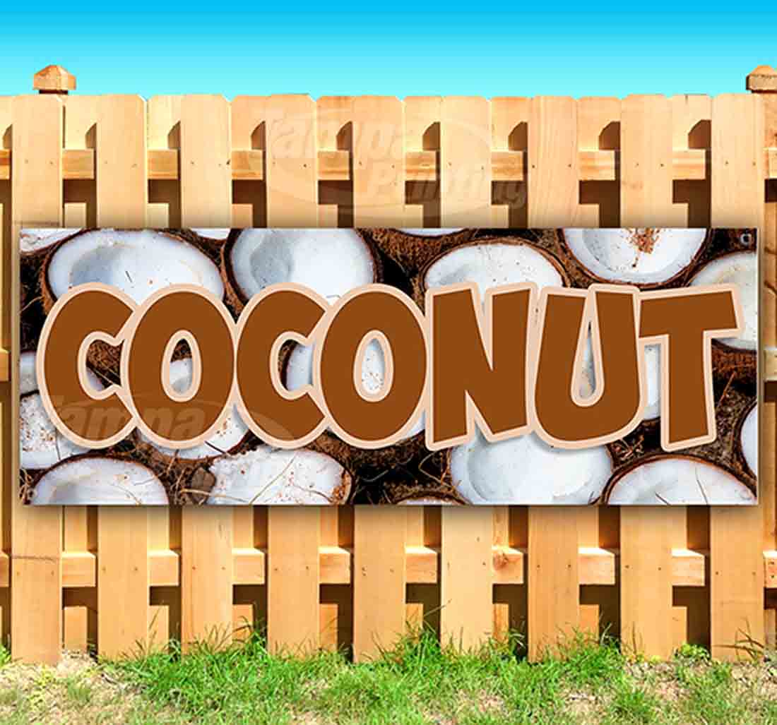 Coconut 13 oz Vinyl Banner With Metal Grommets - Walmart.com