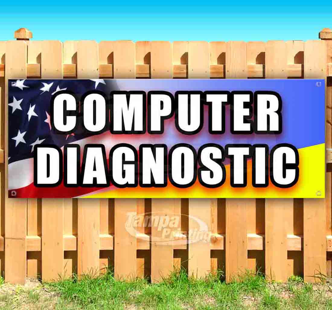 Computer Diagnostic 13 oz Vinyl Banner With Metal Grommets - Walmart.com