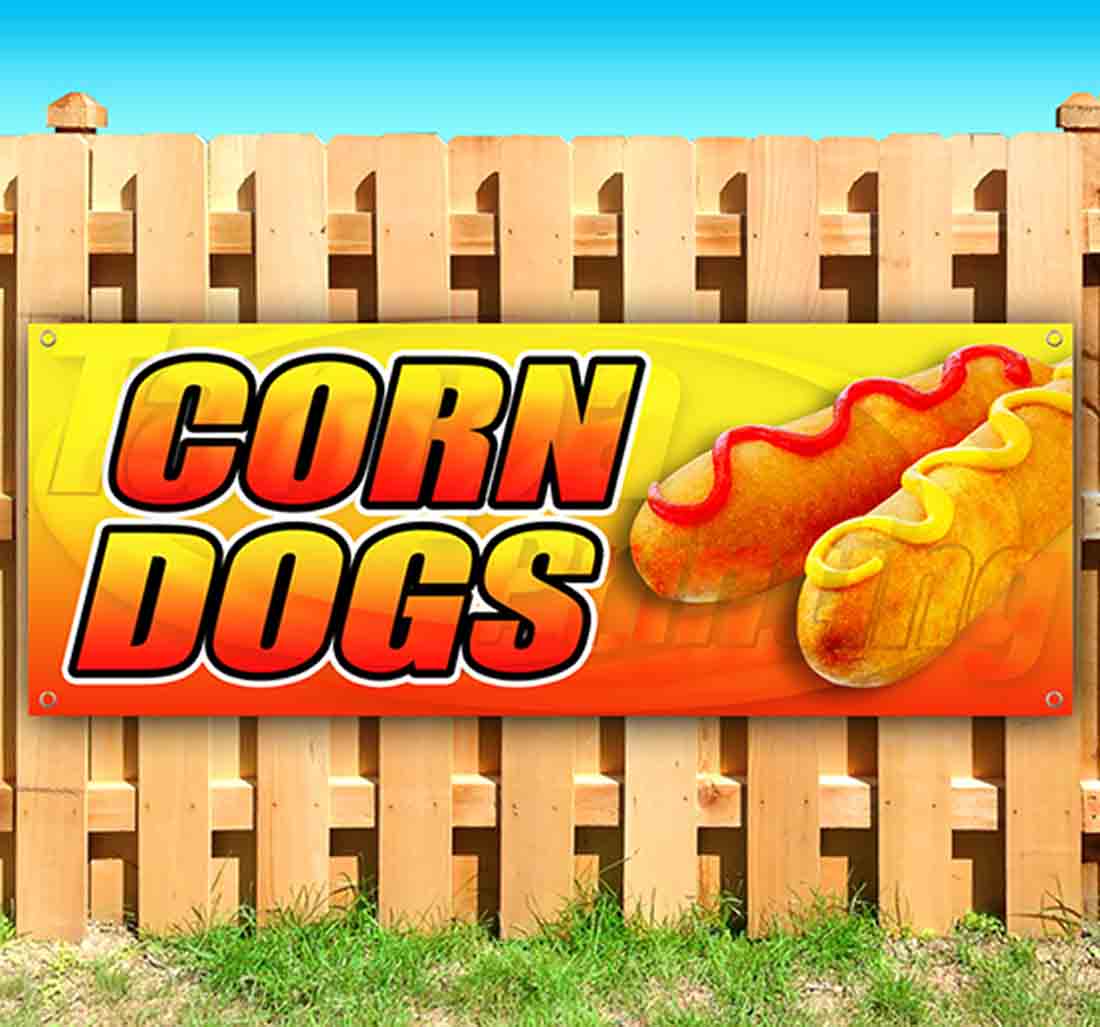 Corn Dogs 13 oz Vinyl Banner With Metal Grommets - Walmart.com