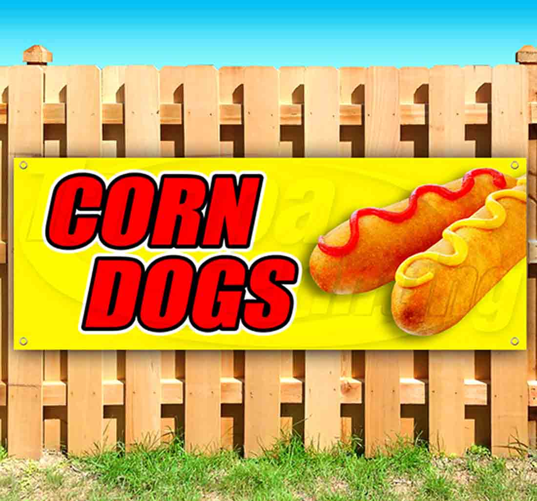 Corn Dogs 13 oz Vinyl Banner With Metal Grommets - Walmart.com