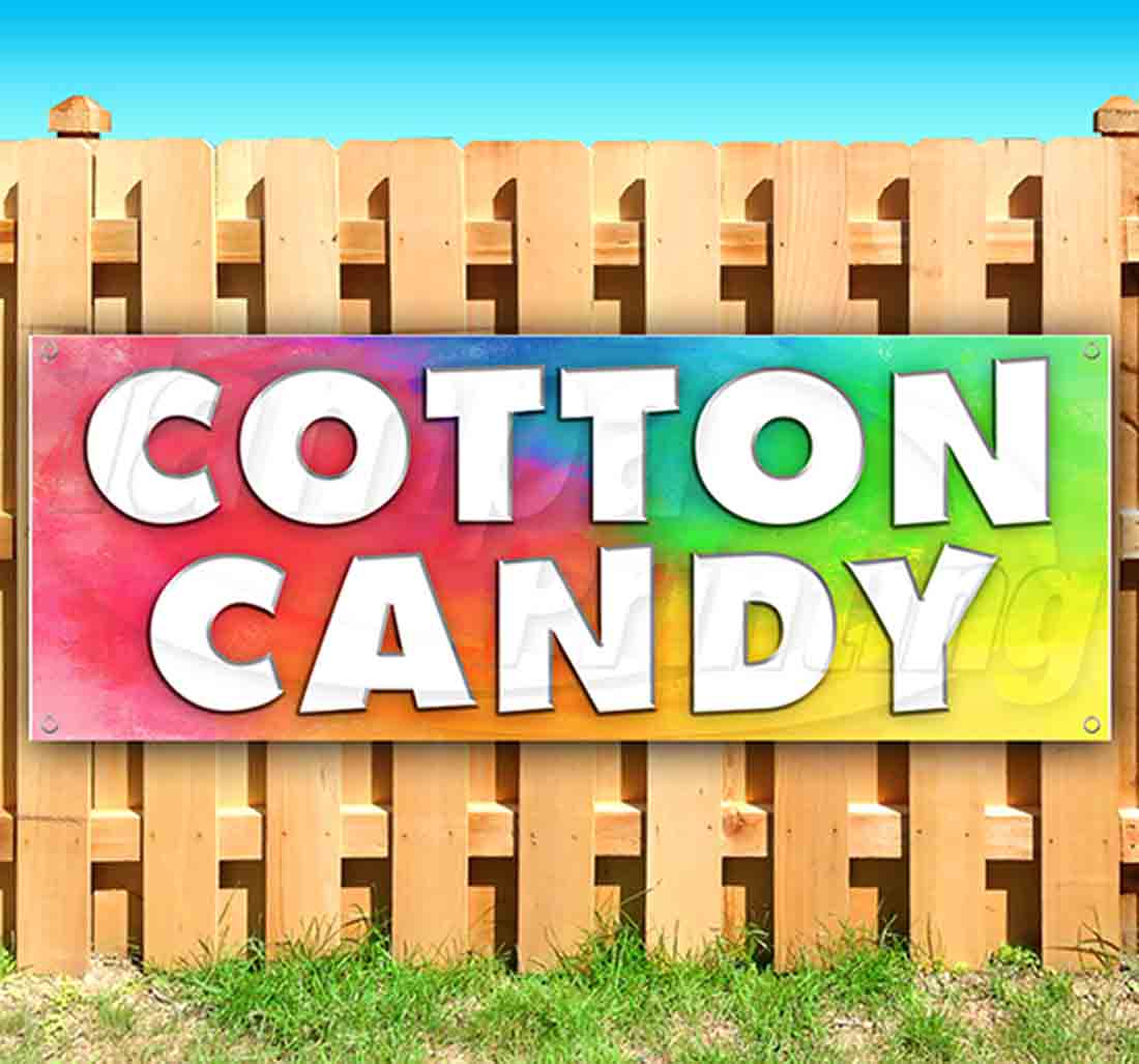 Cotten Candy 13 oz Vinyl Banner With Metal Grommets - Walmart.com
