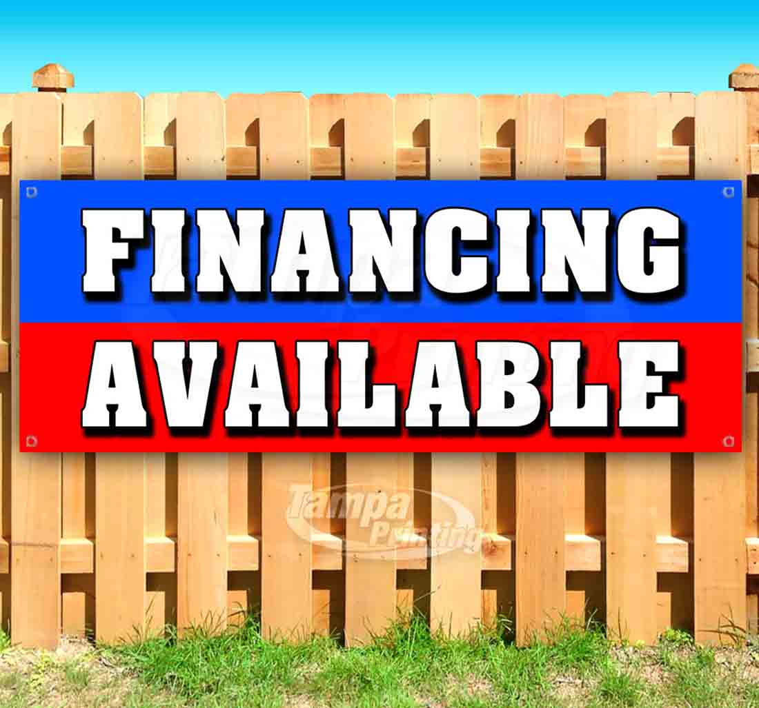 Financing Available 13 oz Vinyl Banner With Metal Grommets - Walmart.com