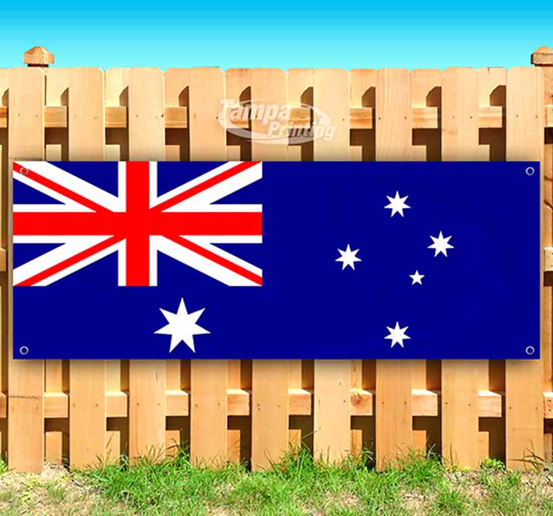 Australia Flag 13 oz Vinyl Banner With Metal Grommets - Walmart.com