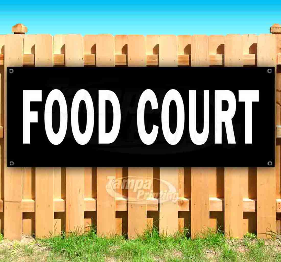 Food Court 13 oz Vinyl Banner With Metal Grommets - Walmart.com