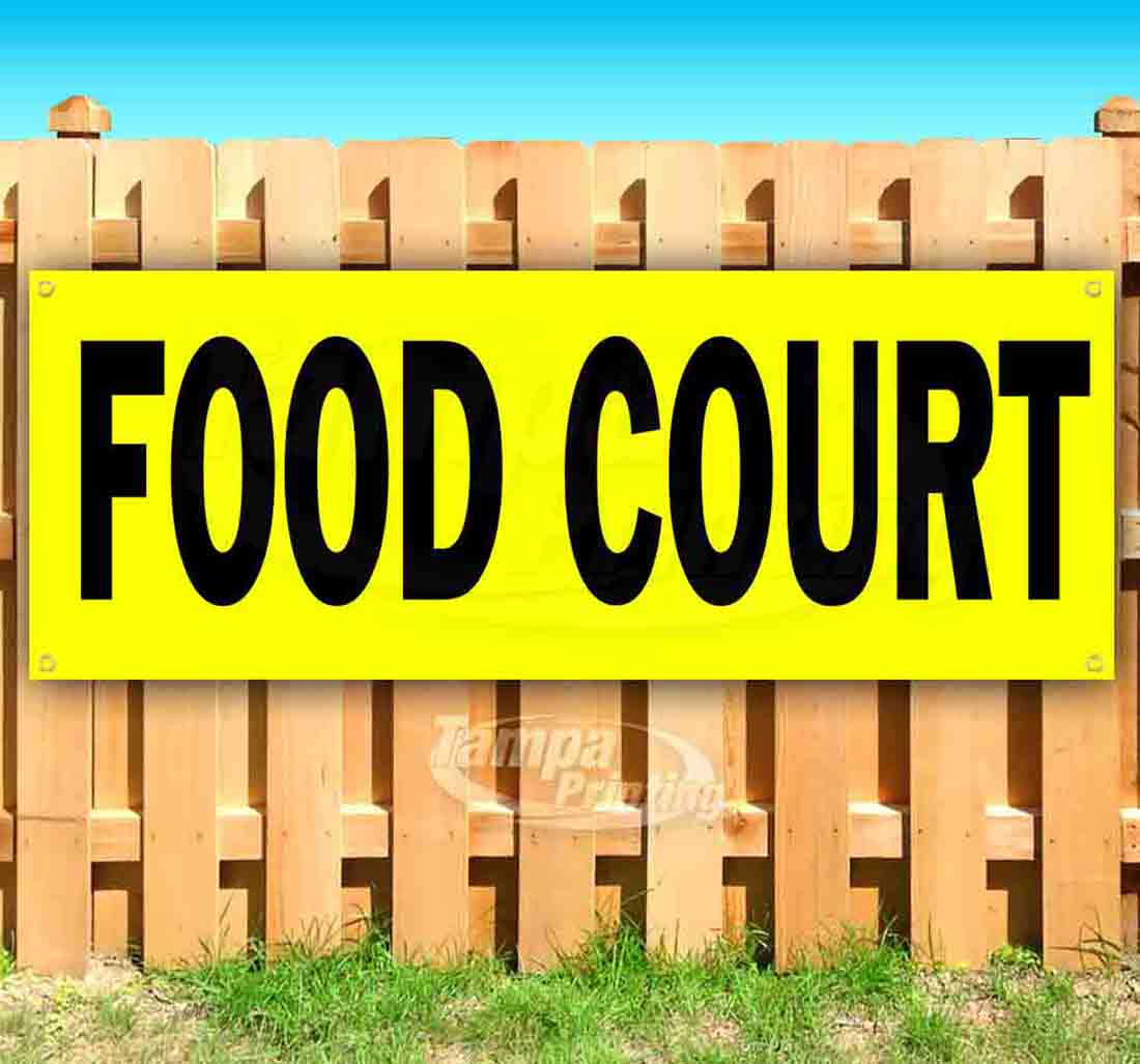 Food Court 13 oz Vinyl Banner With Metal Grommets - Walmart.com