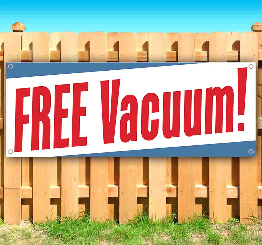 Free Vacuum 13 oz Vinyl Banner With Metal Grommets - Walmart.com