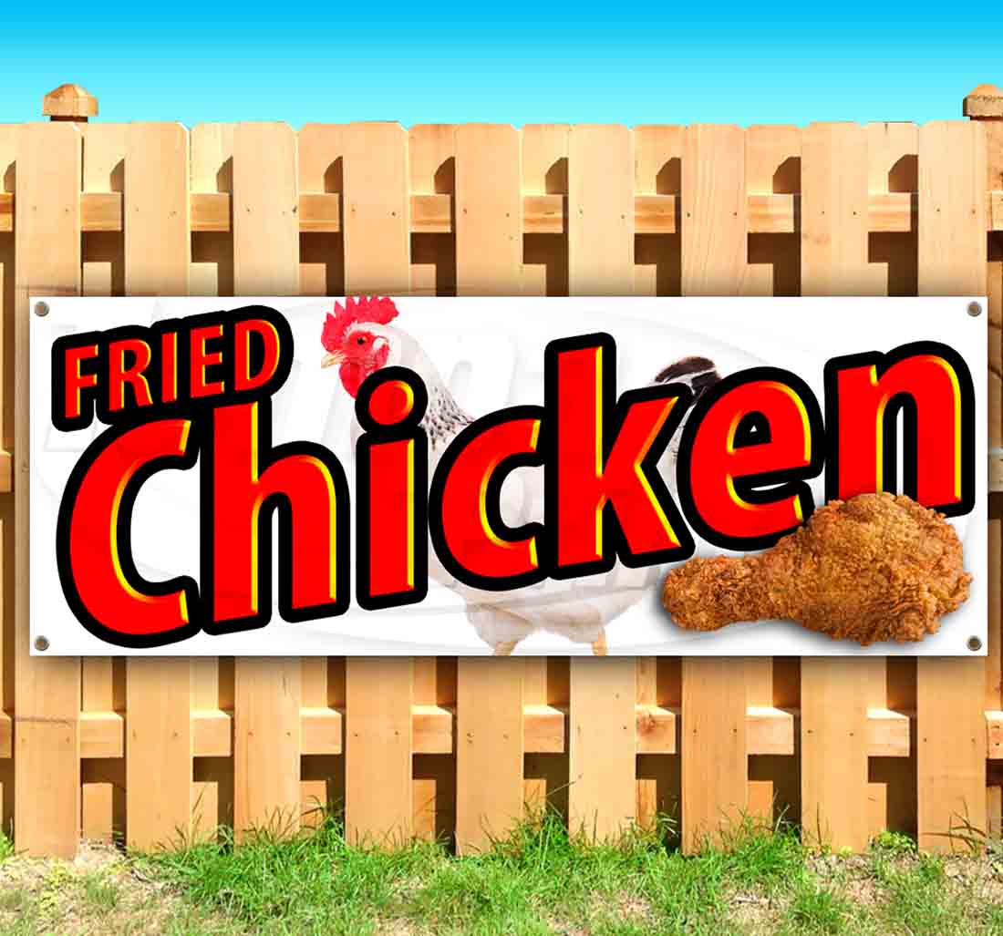 Fried Chicken 13 oz Vinyl Banner With Metal Grommets - Walmart.com