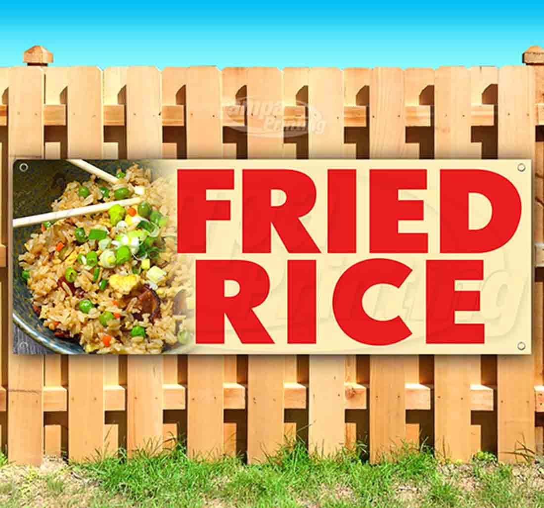 Fried Rice 13 oz Vinyl Banner With Metal Grommets - Walmart.com