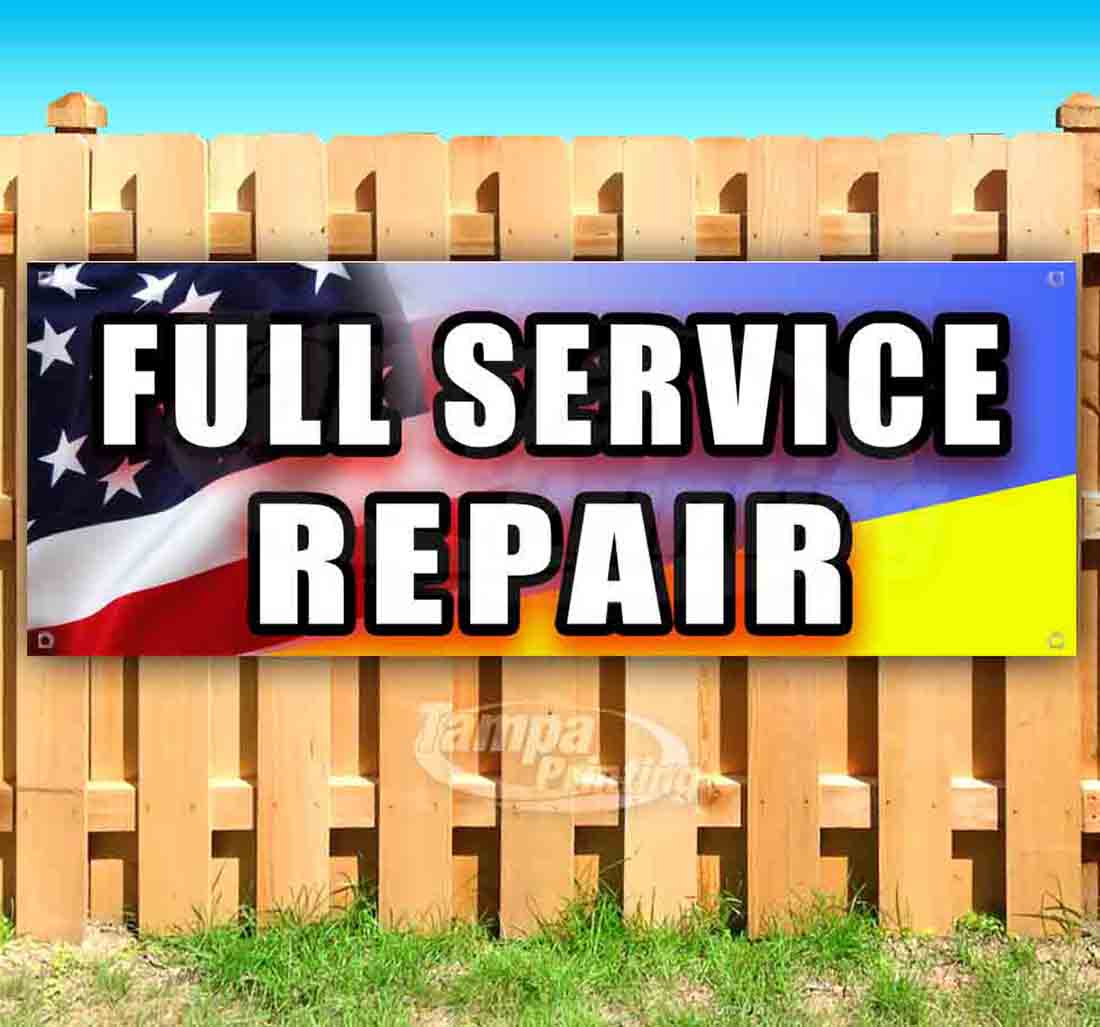 Full Service Repair 13 oz Vinyl Banner With Metal Grommets - Walmart.com