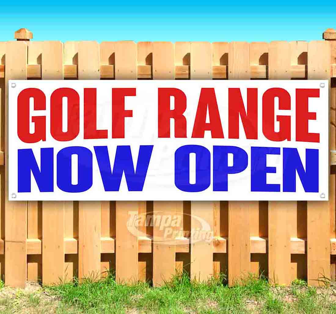 Golf Range Now Open 13 oz Vinyl Banner With Metal Grommets - Walmart.com