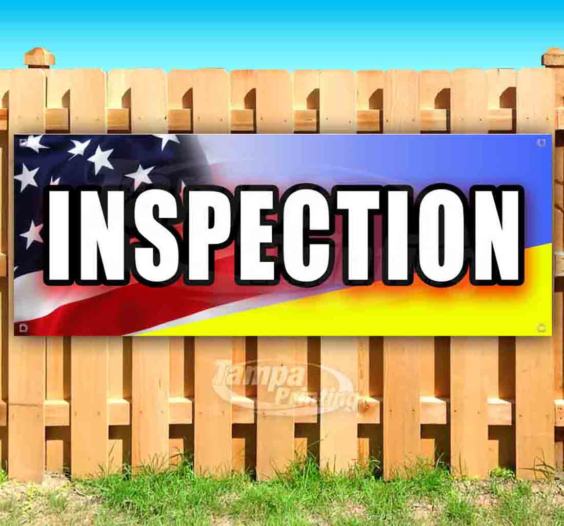 Inspection 13 oz Vinyl Banner With Metal Grommets - Walmart.com