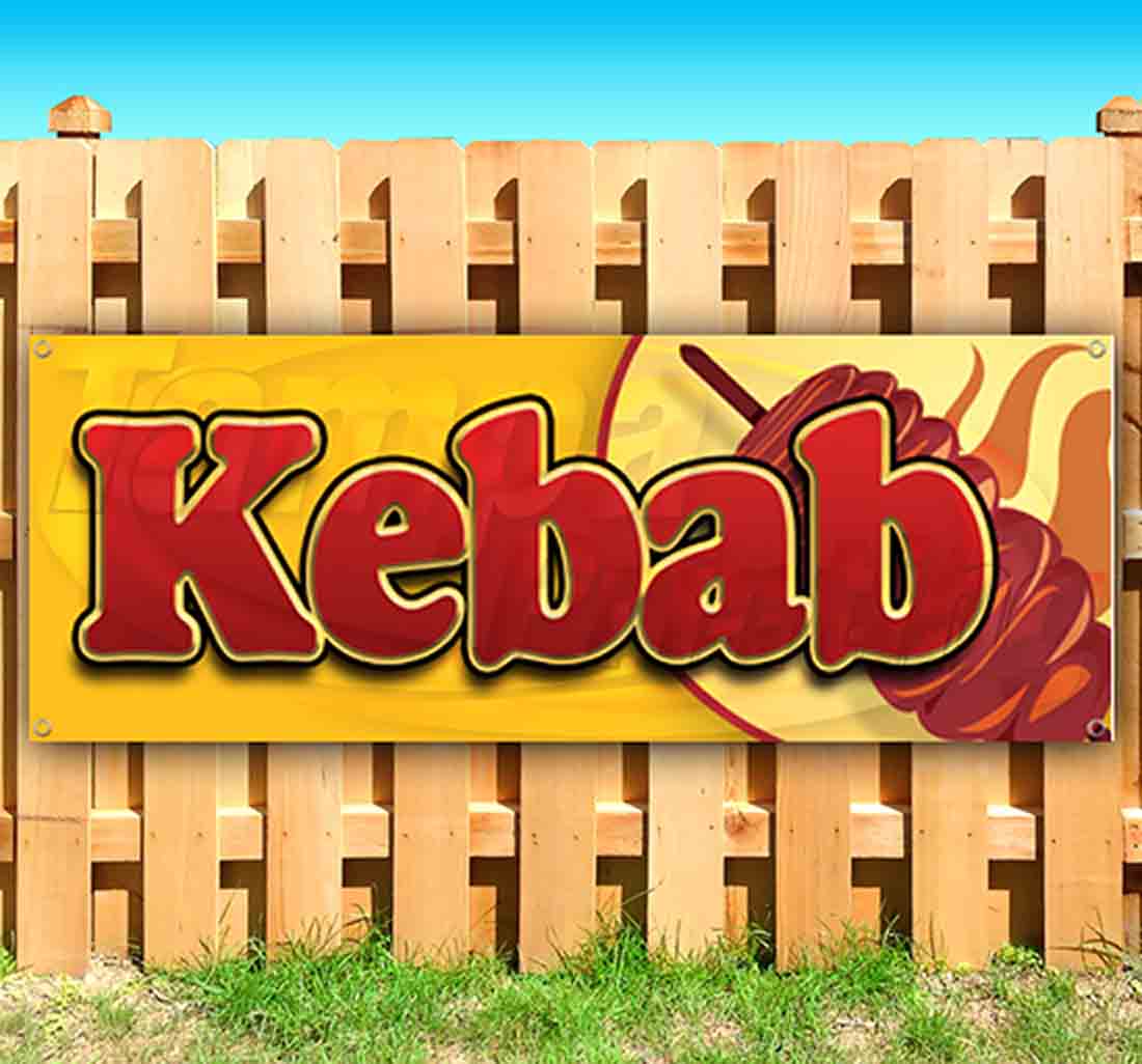 Kebab 13 oz Vinyl Banner With Metal Grommets - Walmart.com
