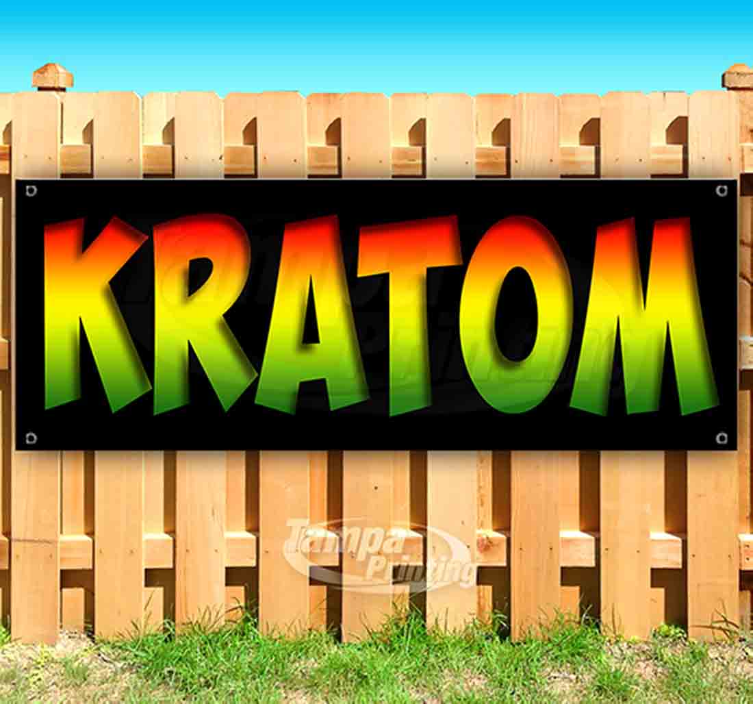 Kratom 13 oz Vinyl Banner With Metal Grommets - Walmart.com
