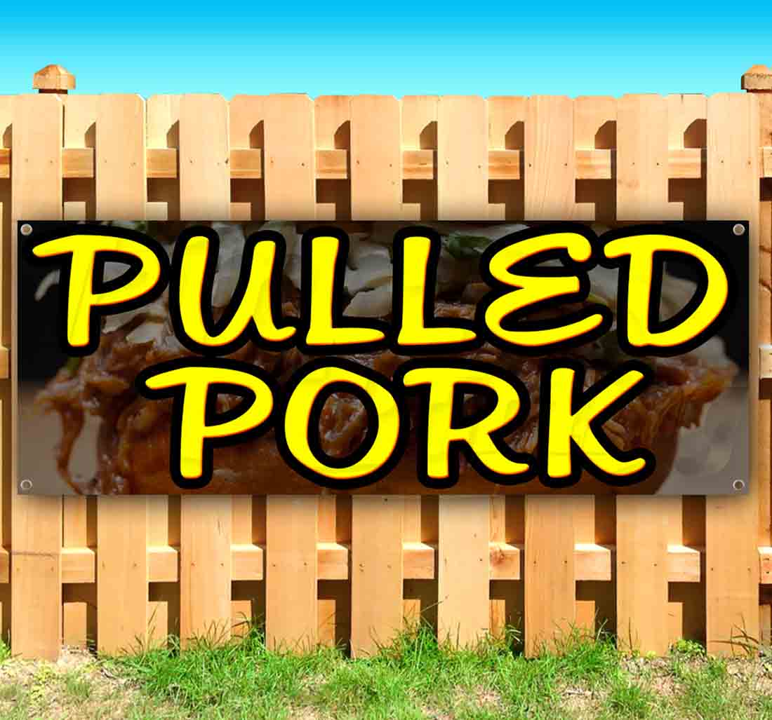Pulled Pork 13 oz Vinyl Banner With Metal Grommets - Walmart.com