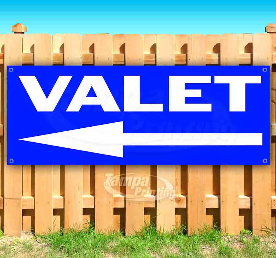 Valet 13 oz Vinyl Banner With Metal Grommets - Walmart.com