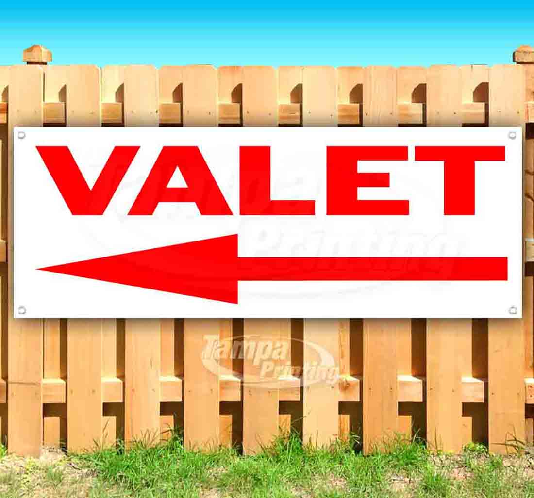 Valet 13 oz Vinyl Banner With Metal Grommets - Walmart.com
