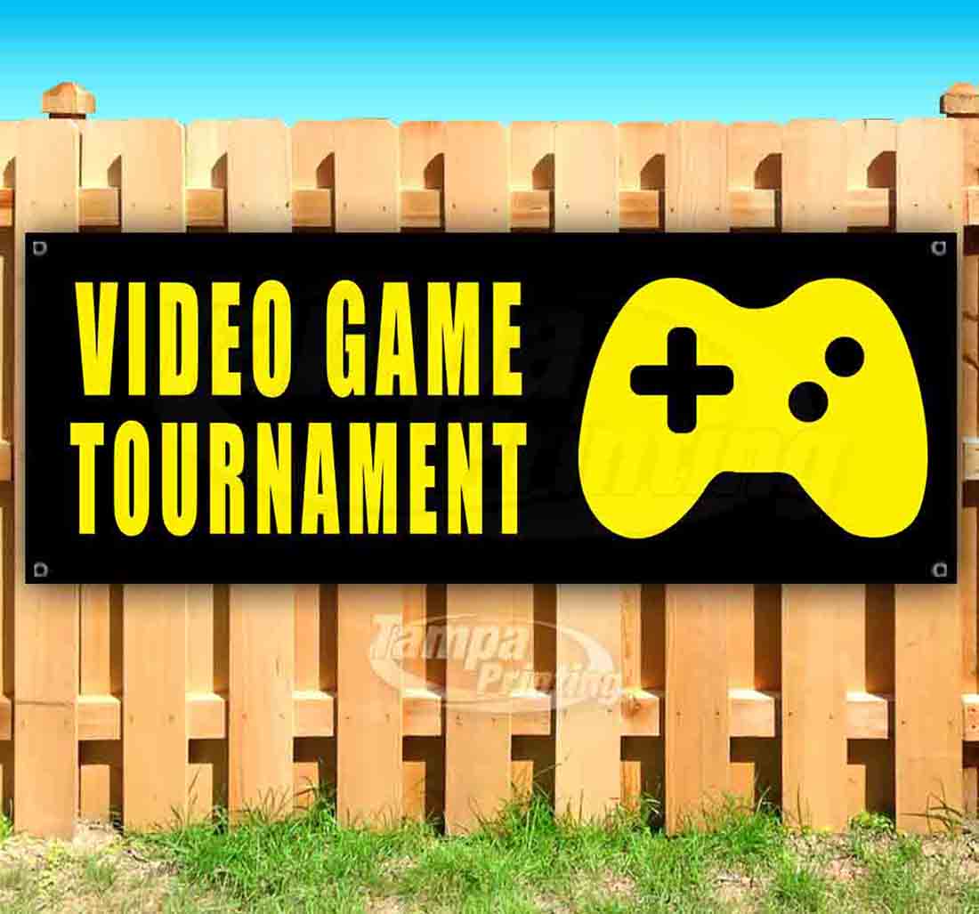 Video Game Tournament 13 oz Vinyl Banner With Metal Grommets - Walmart.com