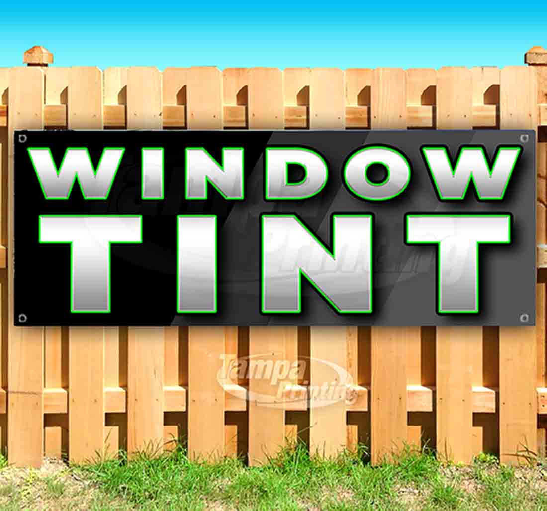 Window Tint 13 oz Vinyl Banner With Metal Grommets - Walmart.com