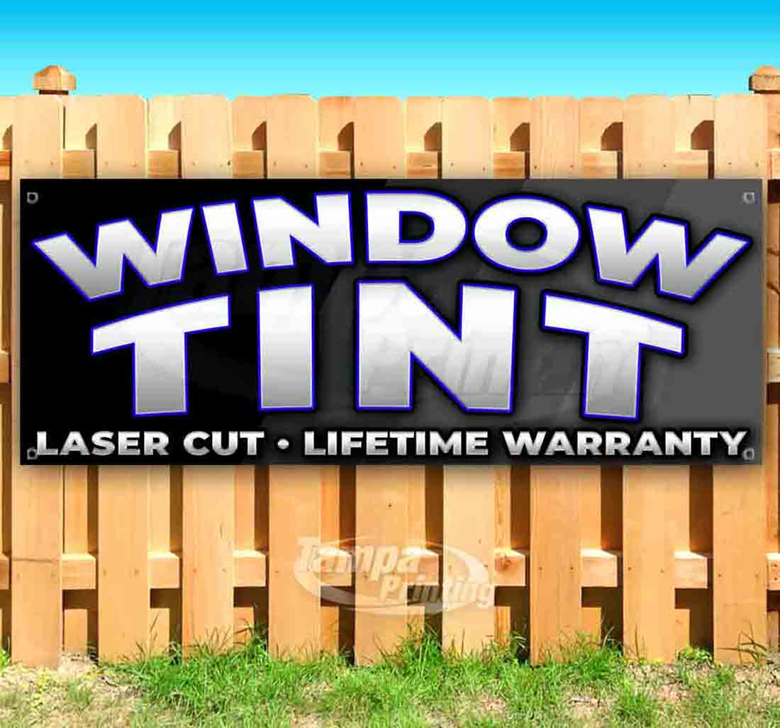 Window Tint 13 oz Vinyl Banner With Metal Grommets - Walmart.com