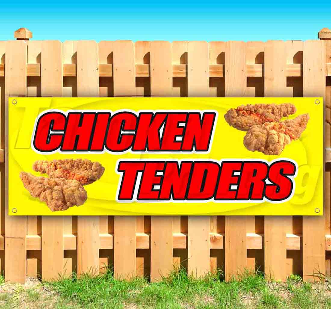 Chicken Tenders 13 oz Vinyl Banner With Metal Grommets - Walmart.com