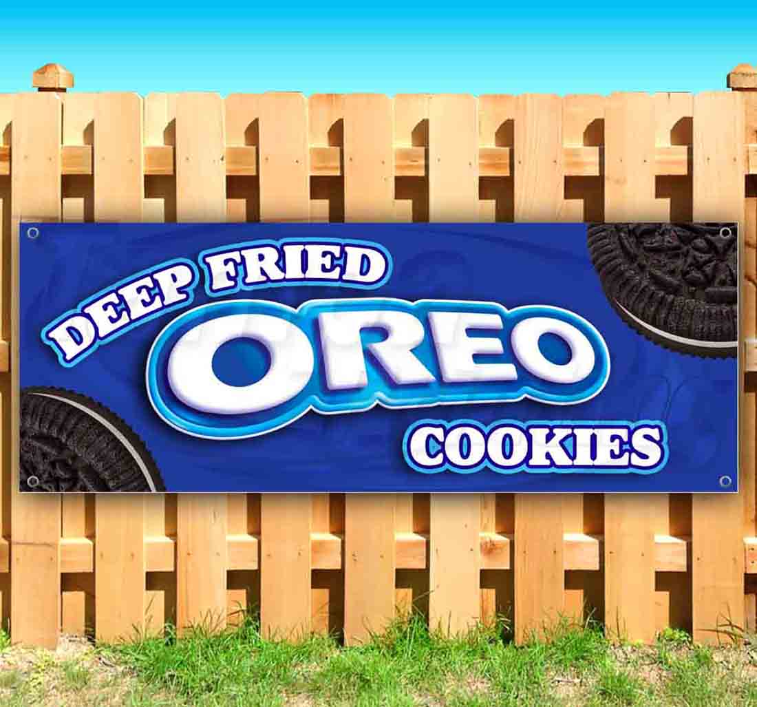 Deep Fried Oreo 13 oz Vinyl Banner With Metal Grommets - Walmart.com