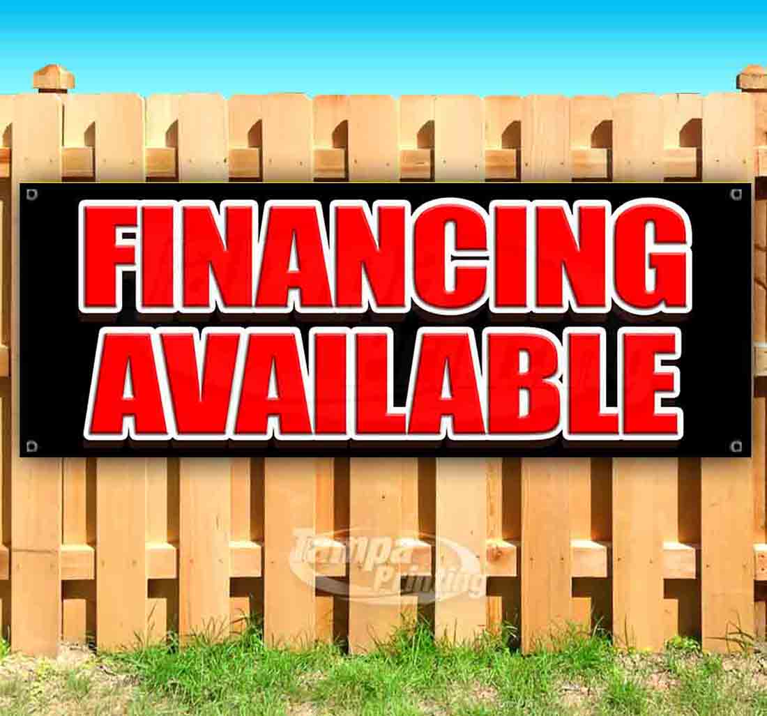 Financing Available 13 oz Vinyl Banner With Metal Grommets - Walmart.com