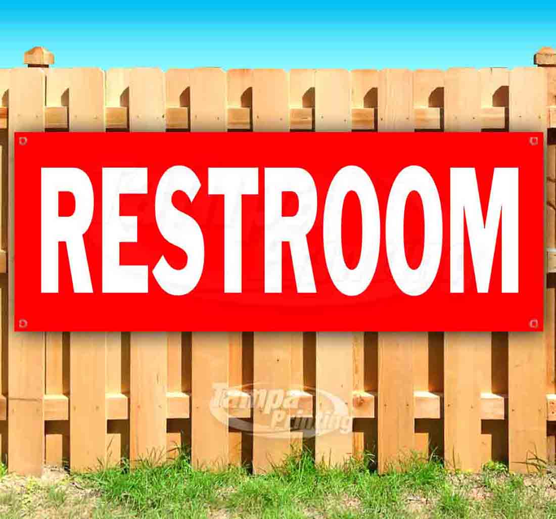 Restroom 13 oz Vinyl Banner With Metal Grommets - Walmart.com