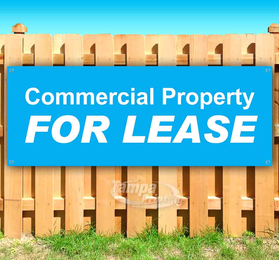 Commercial Property For Lease 13 Oz Banner | Non-Fabric | Heavy-Duty ...