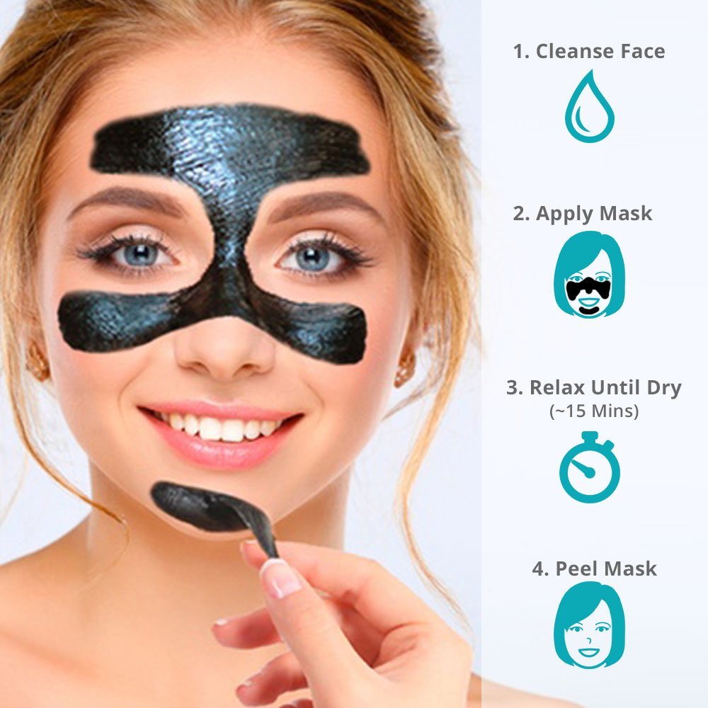 Peel-Off Face Mask Blackhead Remover with Micro Derma Roller - BelleChic