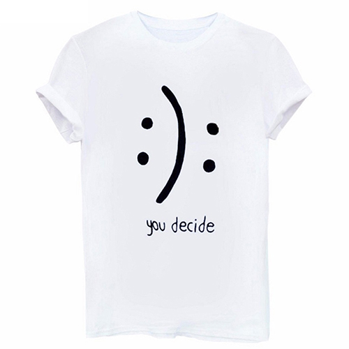 You Decide Smiley Face T-Shirt - BelleChic