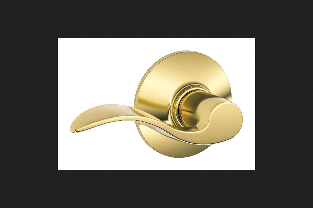 Schlage Lock F10Vacc605 Accent Pass Lvr Pol Brs - Tanga