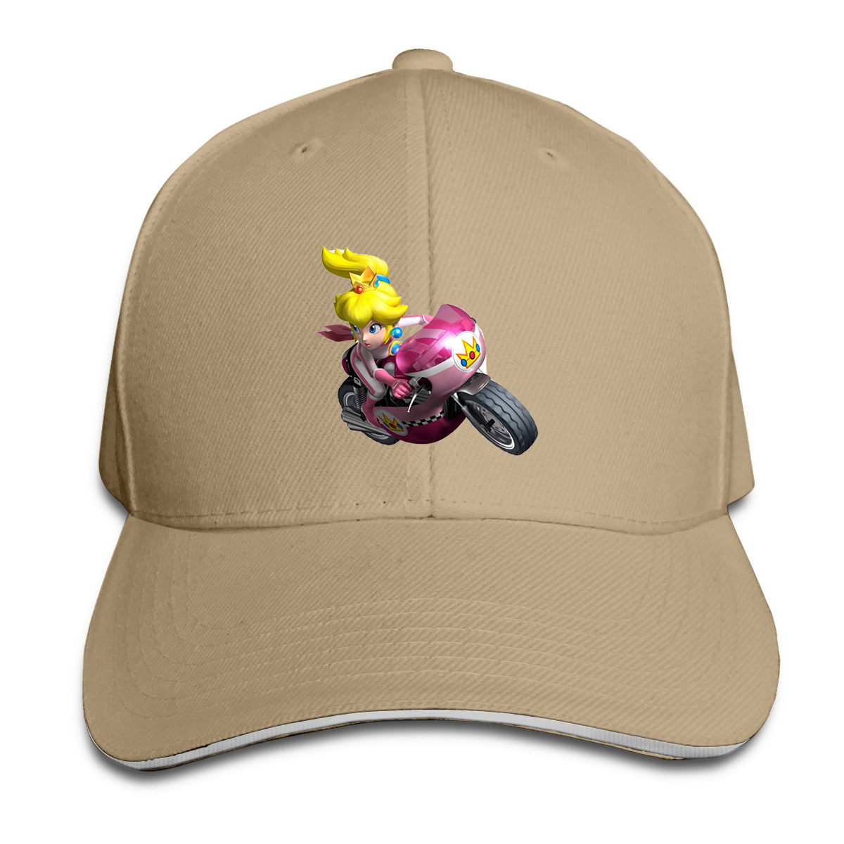 Mario Kart Peach motorbike Snapback Baseball Caps Hat - Tanga