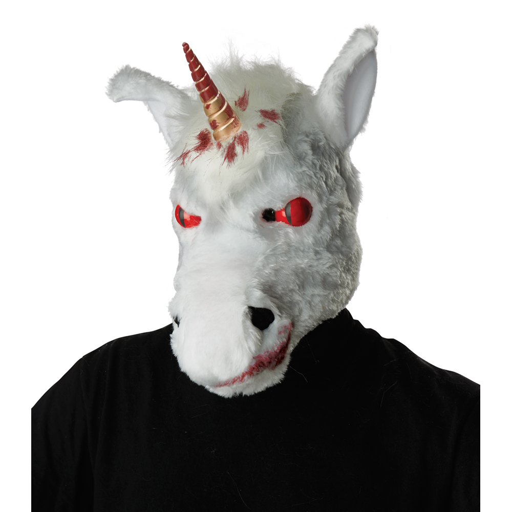 Adult Evil Unicorn Scary Ani-Motion Mask - Tanga