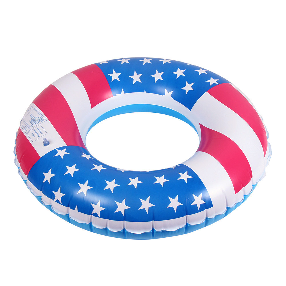 USA Flag Inflatable Tube Ring Swimming Arm Rings Float Raft Ring Water ...