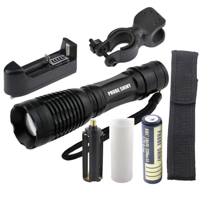 5000LM XM-L T6 LED Tactical Zoomable Flashlight +18650 + Charger - Tanga
