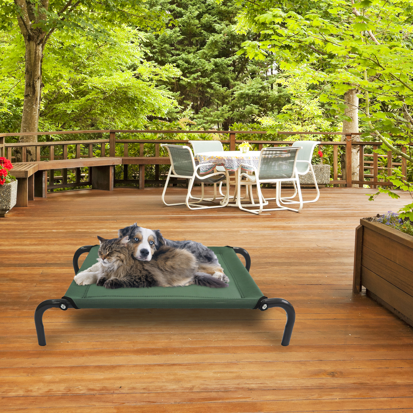 Elevated Steel Frame Pet Cot Bed - Tanga
