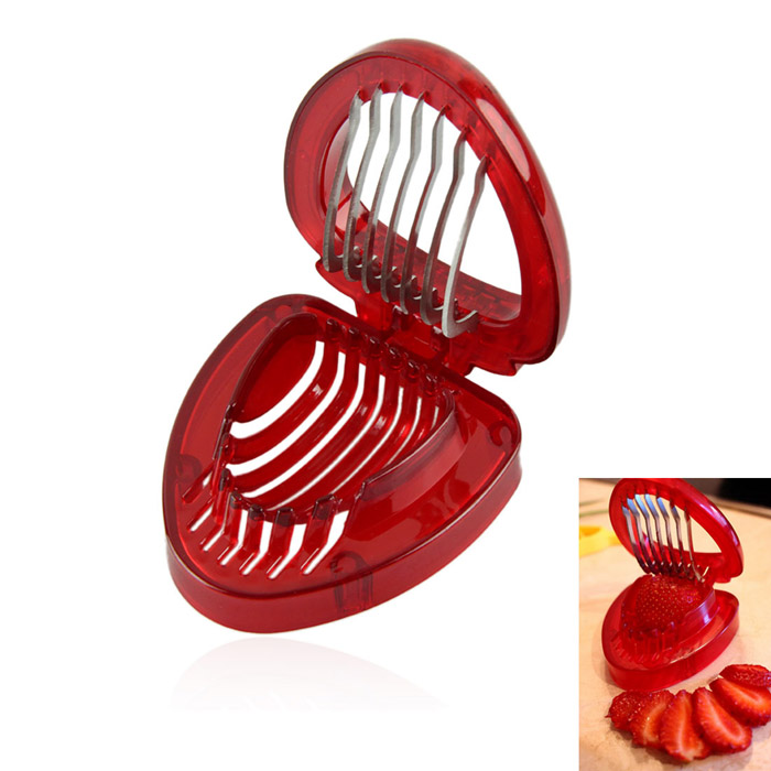 Plastic Strawberry Slicer Kitchen Tool - Watch the Video - Tanga