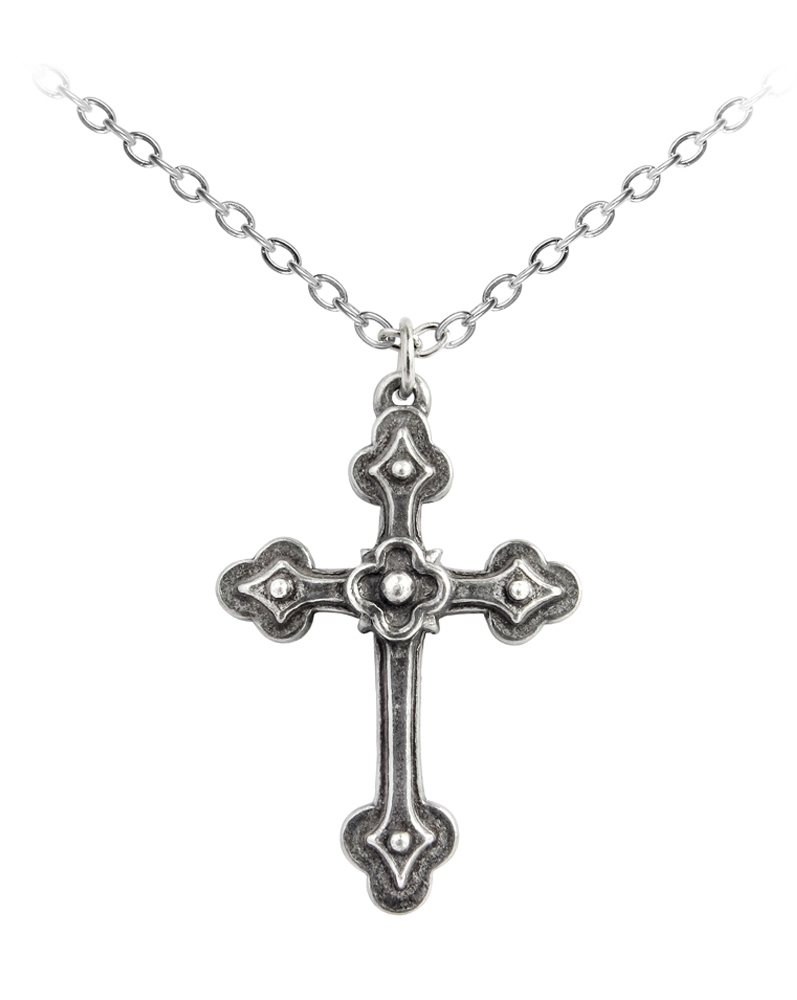 Alchemy Gothic Pewter Devotion Pewter Cross Cruxifix Pendant - Tanga