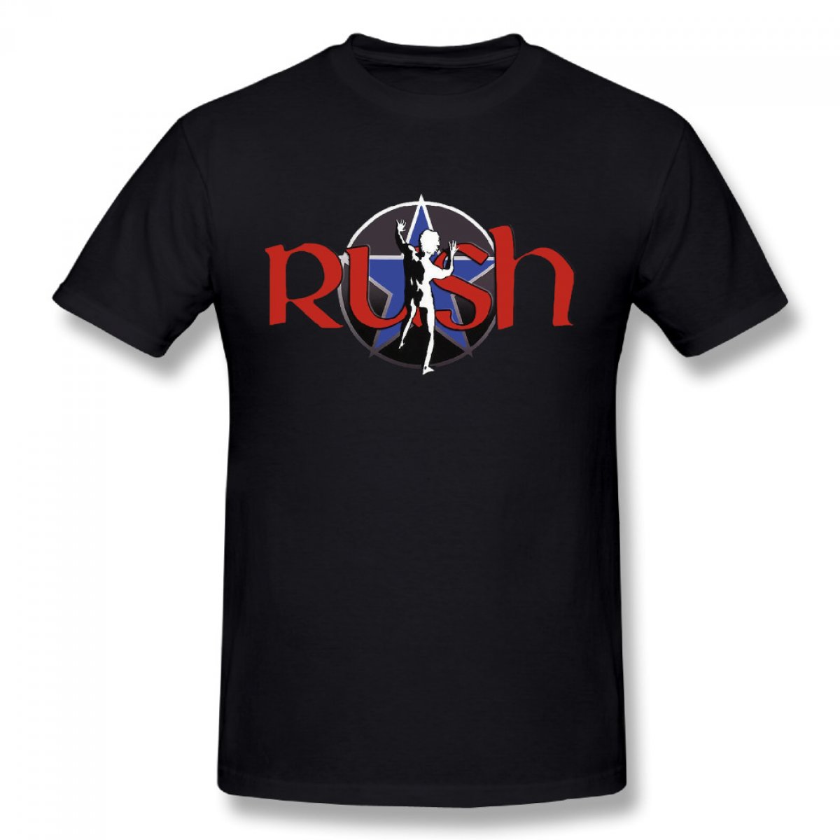 RUSH Band Logo Rush R40 Anniersary Men's Cotton Short Sleeve T-shirt ...