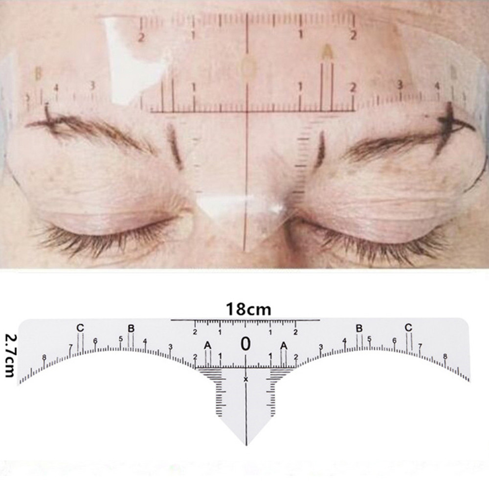 One-time Microblading Brow Measure Eyebrow Guide Ruler Permanent Tools ...