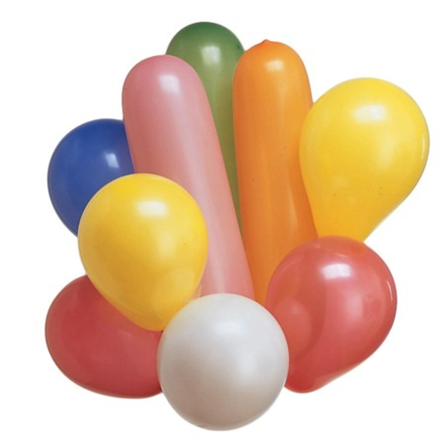 Club Pack of 480 Multi-Colored Round and Long Shaped Latex Party ...
