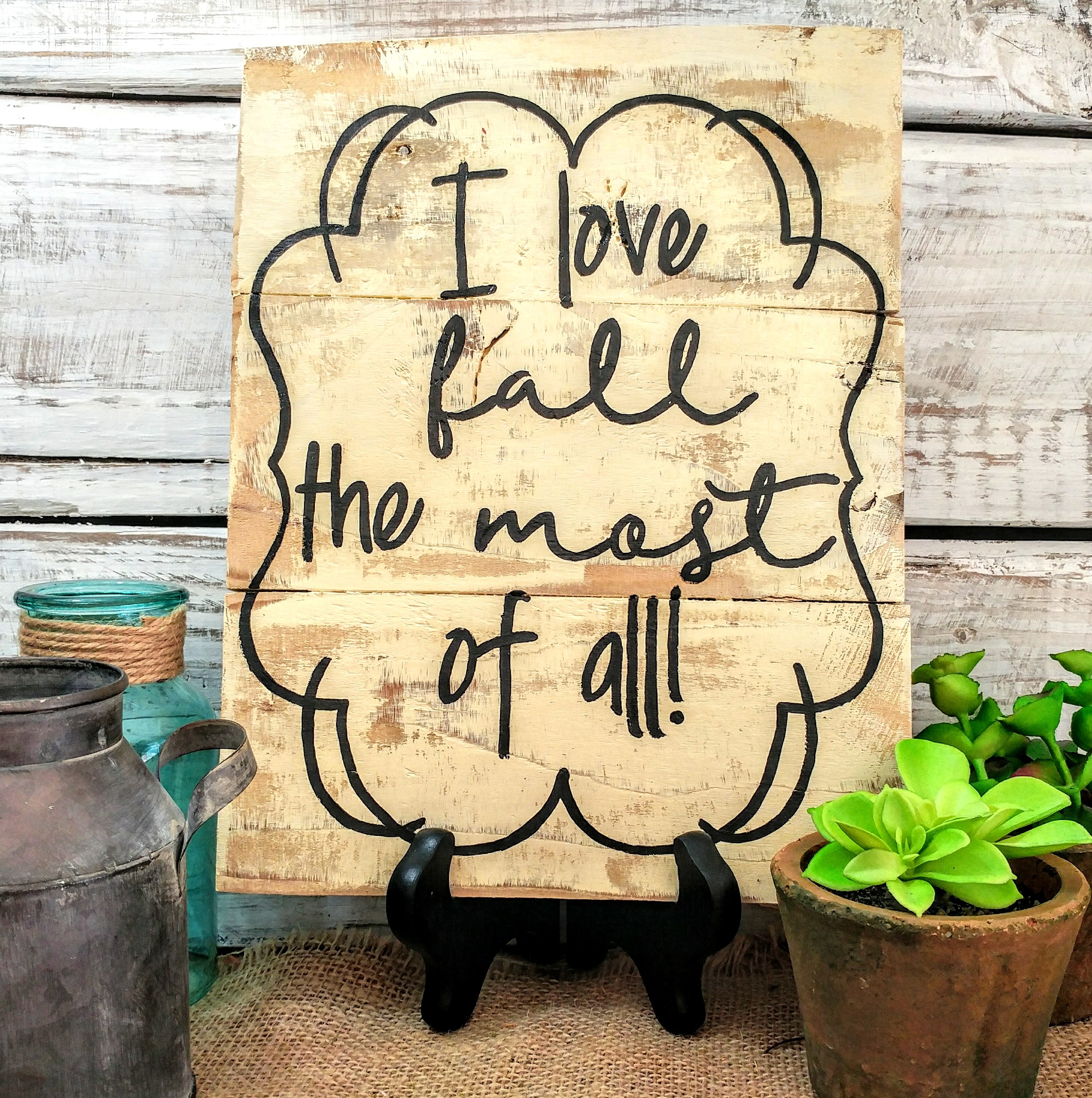 Rustic Fall Pallet Board Signs - BelleChic