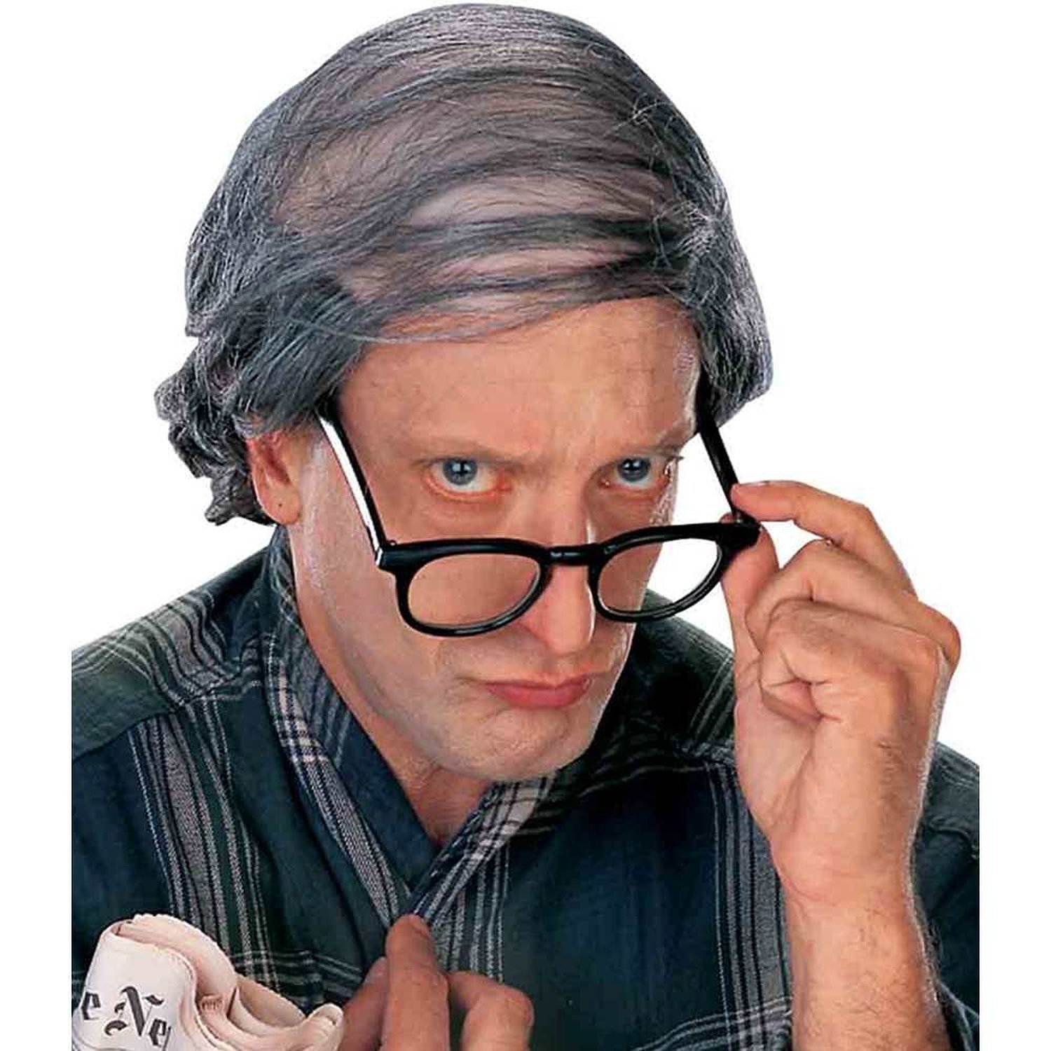 Comb Over Wig Bald Combover Bald Grey Old Man Grandpa Mens Adult - Tanga