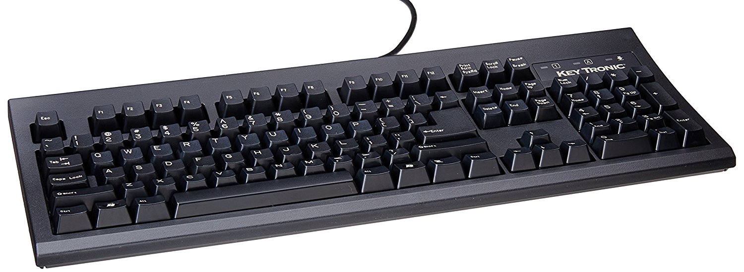 Keytronic E06101P2 RoHS Compliant Keyboard With 104 Keys PS2 cable ...