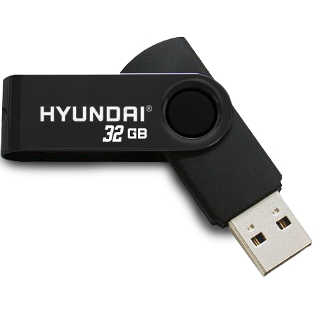 Hyundai 32GB USB 3.0 High Speed Flash Drive - Black - Tanga