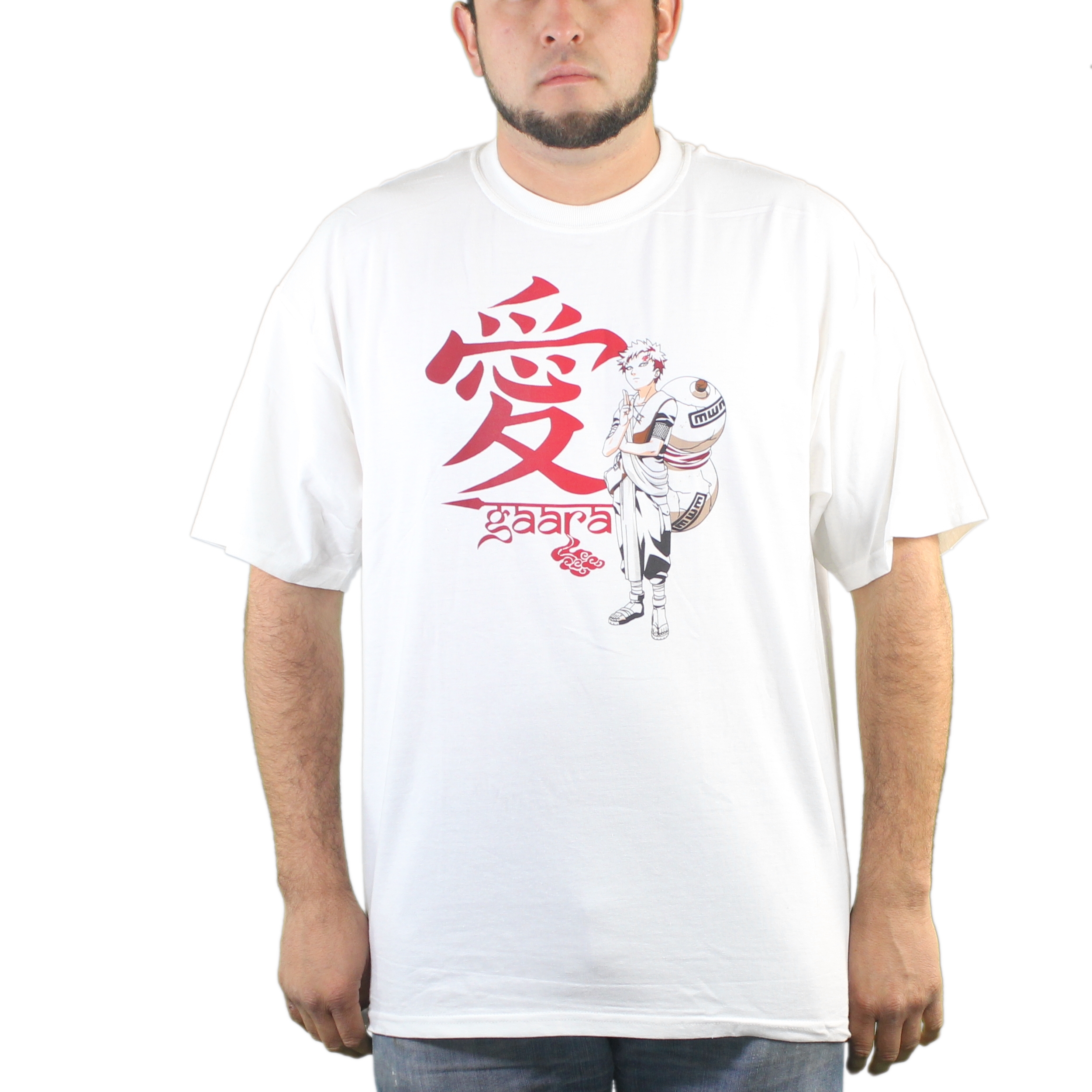 Naruto Sasuke Gaara White T-Shirt - Tanga