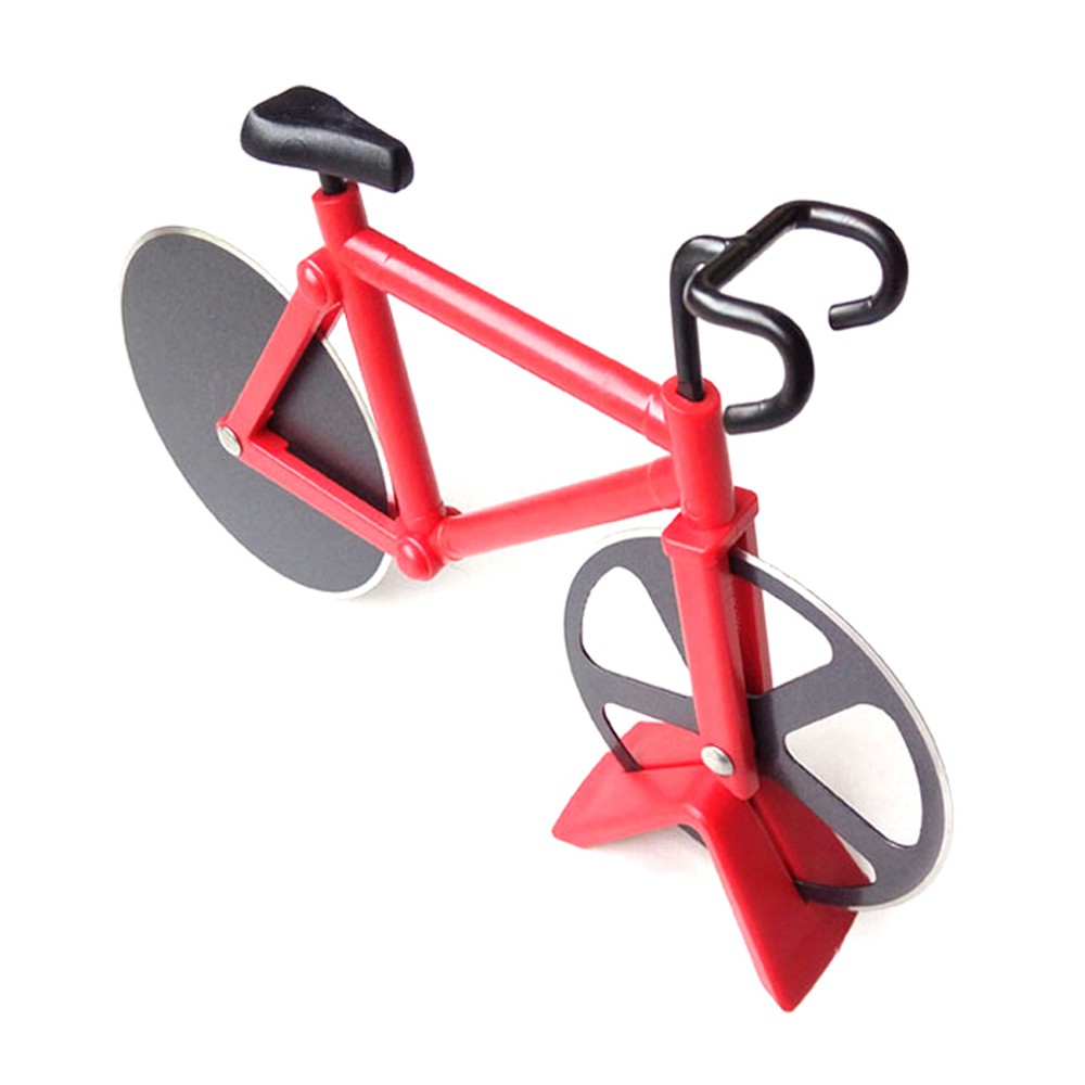 Bicycle Pizza Cutter Dual Stainless Steel Bike Wheel Slicer Arts - Tanga