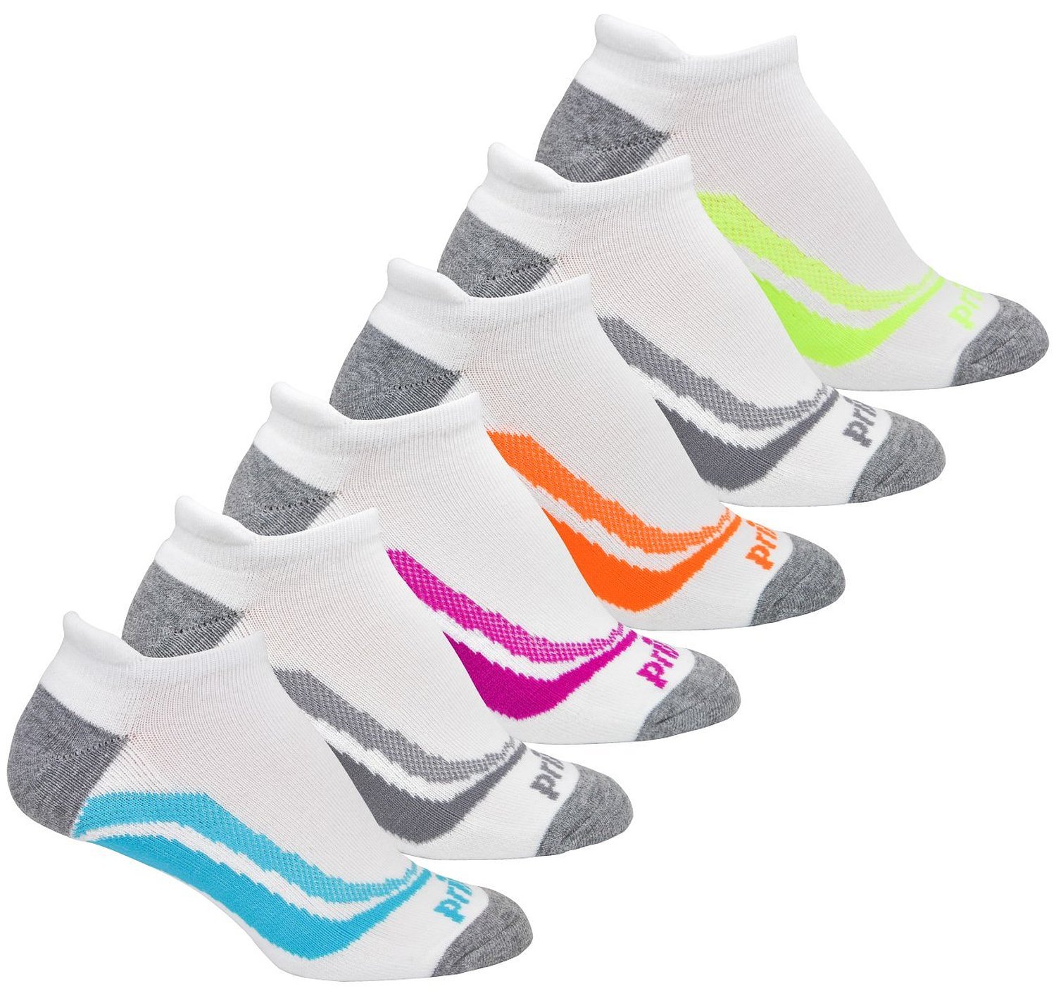 6 Pack Prince Women's Tab Performance Athletic Socks - Tanga