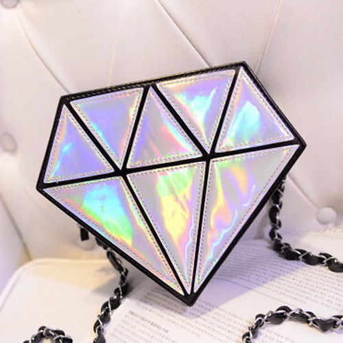 Mini Women's Diamond Shape Shoulder Bag - BelleChic