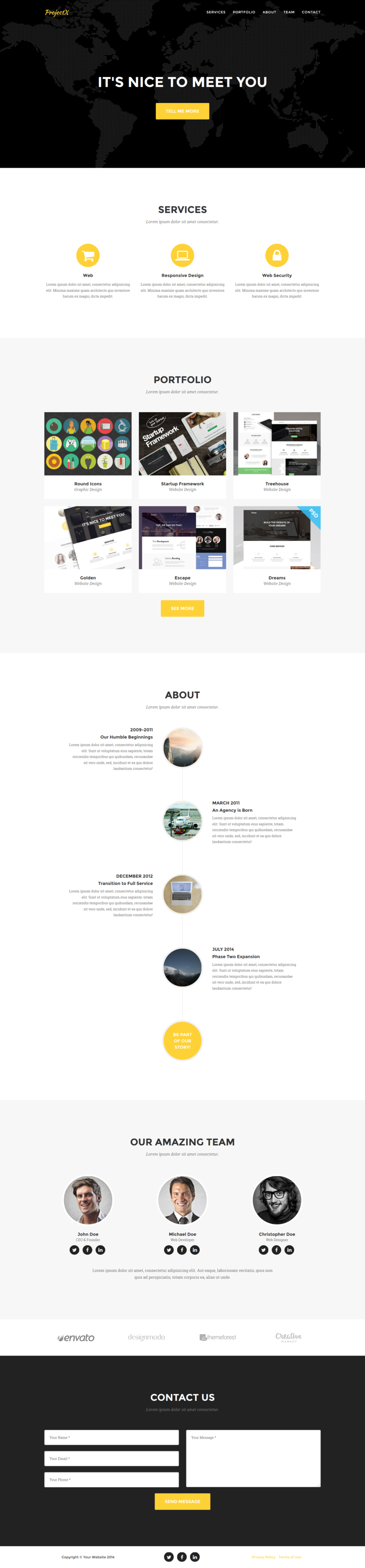 ProjectX - Responsive Bootstrap Template - By Omar Soliman ...